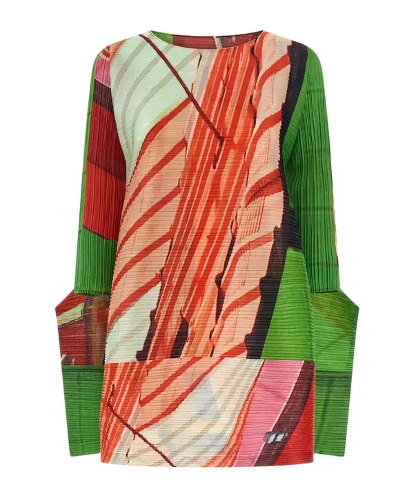 PLEATS PLEASE BY ISSEY MIYAKE City Collage Pleated Mini Dress