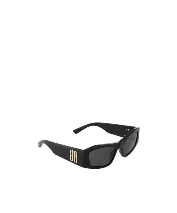 Balenciaga Rectangle Frame Sunglasses - Black