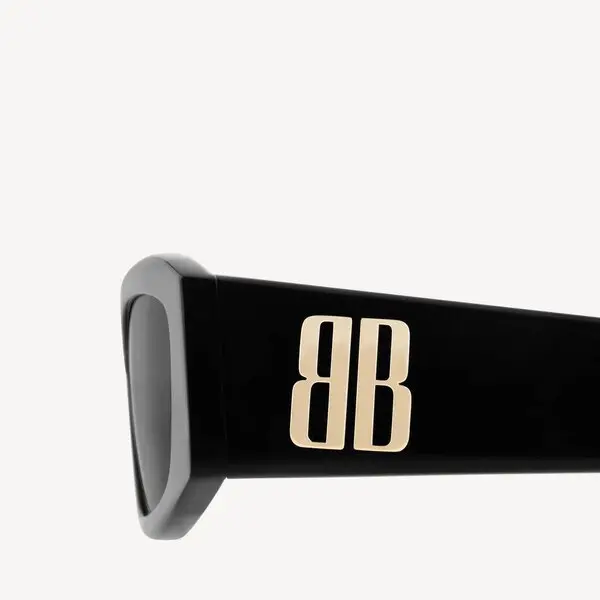 Balenciaga Rectangle Frame Sunglasses - Black