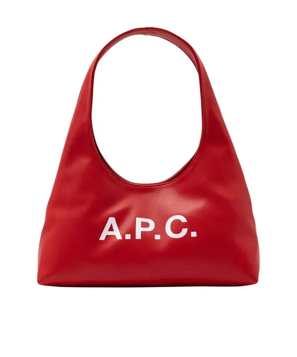 A.p.c. P.c. Baby Ninon Logo Printed Shoulder Bag - Rouge