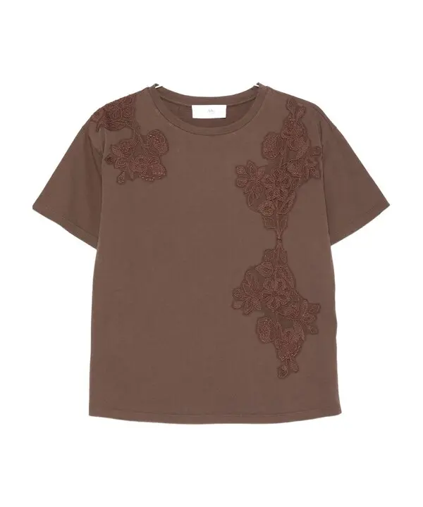 ERMANNO FIRENZE Floral Appliqué T-shirt