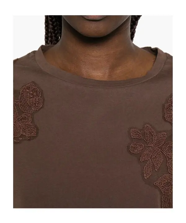 ERMANNO FIRENZE Floral Appliqué T-shirt