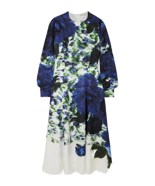 Erdem Printed Jacquard Midi Dress