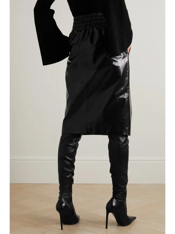 TOM FORD High-waisted Leather Skirt