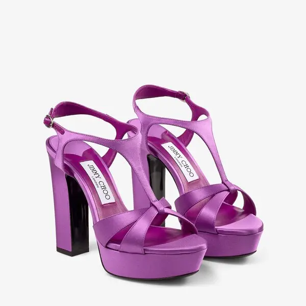 JIMMY CHOO Kesia 120 Platform Sandals - Violet