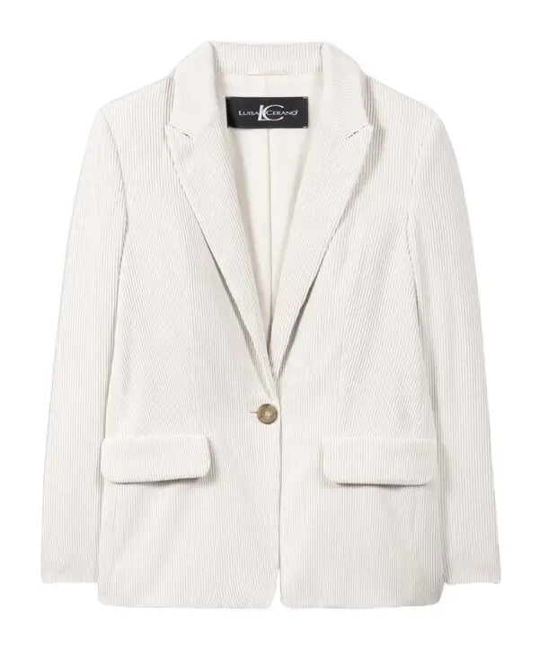 LUISA CERANO Single-button Corduroy Blazer