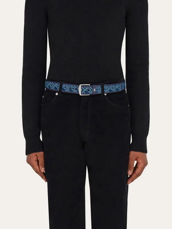 FERRAGAMO Monogrammed Leather Belt