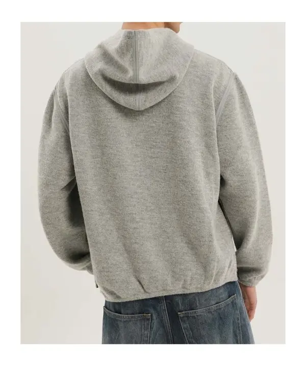 1989 STUDIO Snap Detail Knitted Sweater - Mixed Gray