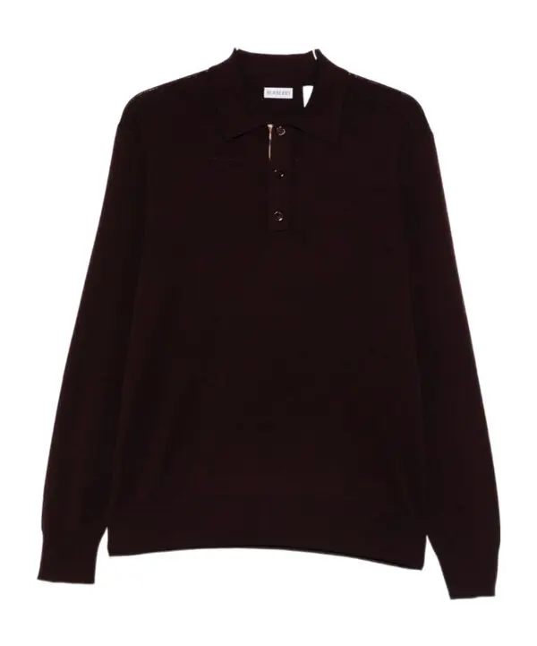 Burberry Long Sleeved Knitted Polo Shirt