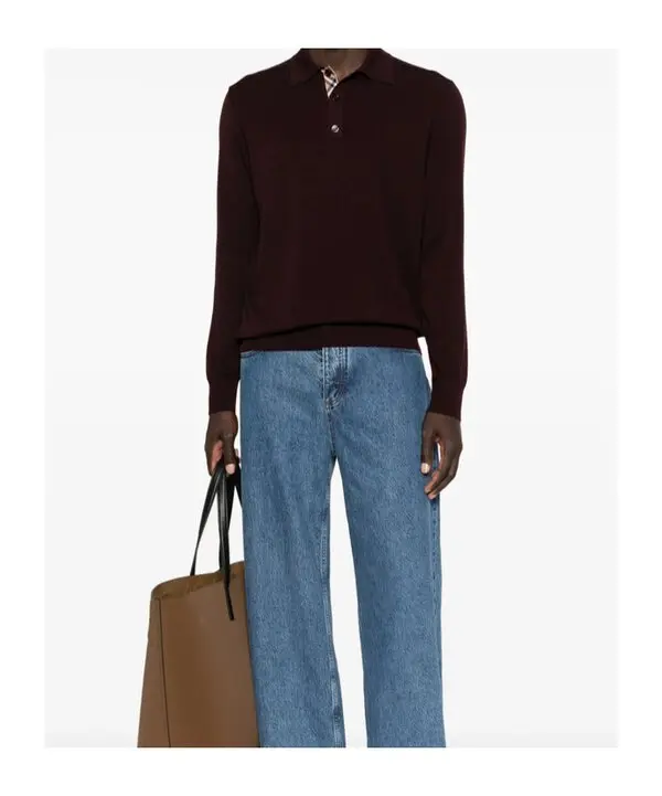 Burberry Long Sleeved Knitted Polo Shirt