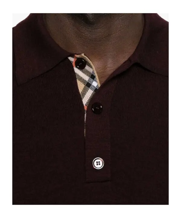 Burberry Long Sleeved Knitted Polo Shirt