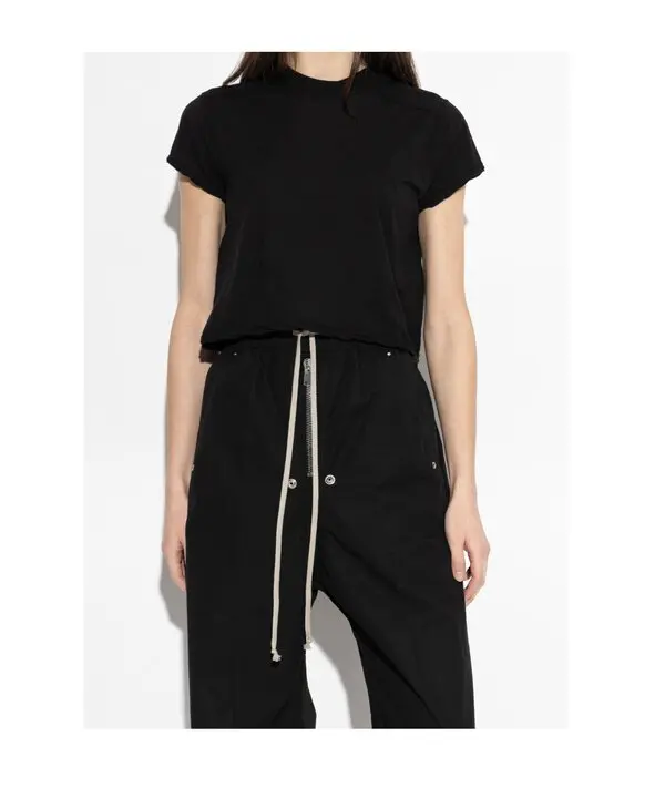 Rick Owens Temple Cropped T-shirt - Black