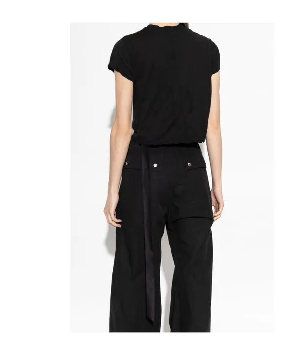 Rick Owens Temple Cropped T-shirt - Black