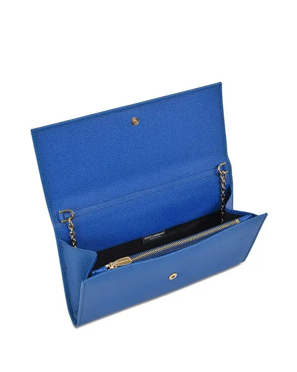 Dolce & Gabbana Logo Detail Chain Strap Clutch - Blue
