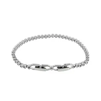 SWAROVSKI Rhodium-plated Crystal Logo Bracelet - Gray