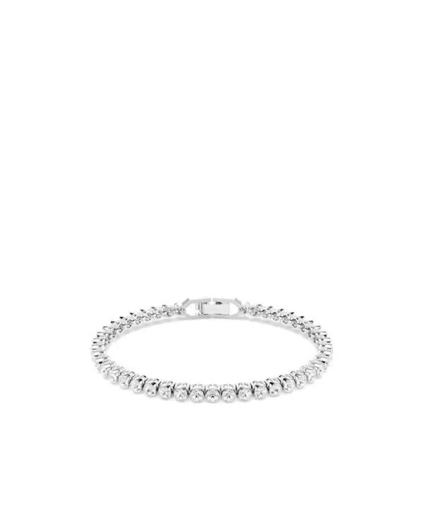 SWAROVSKI Rhodium-plated Crystal Logo Bracelet - No