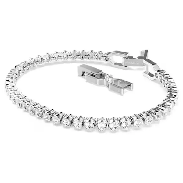 SWAROVSKI Rhodium-plated Crystal Logo Bracelet