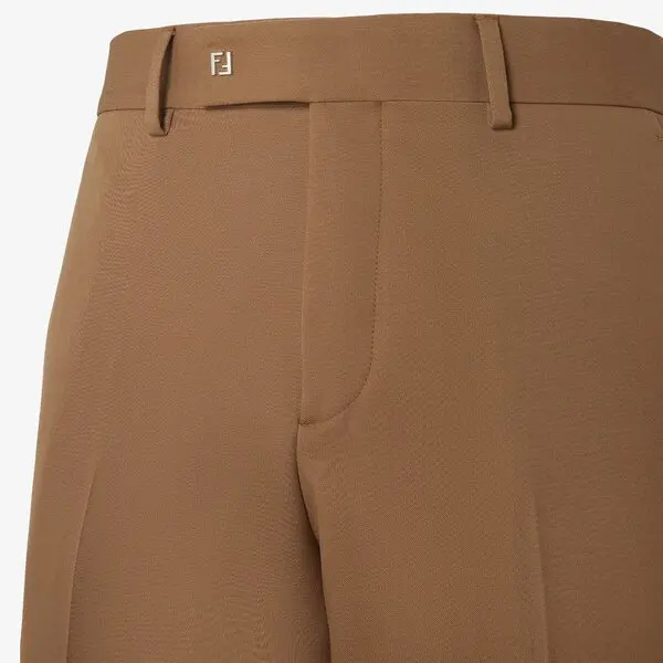 Fendi Straight-leg Tailored Cigarette Trousers - Brown