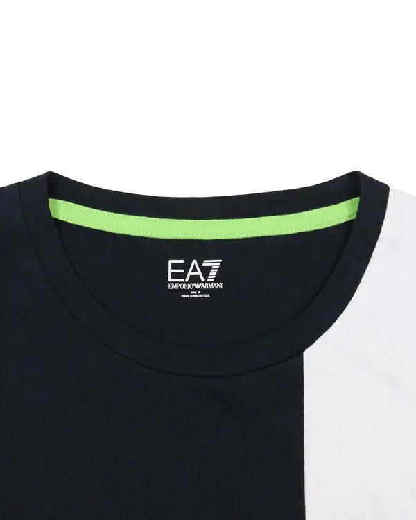 EA7 Logo Print Crew-neck T-shirt