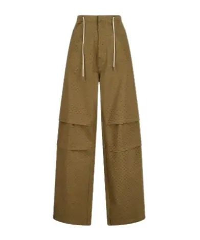 DARKPARK Workwear Wide-leg Pants With Drawstring