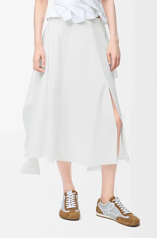 Loewe Wrap Skirt In Cotton Poplin