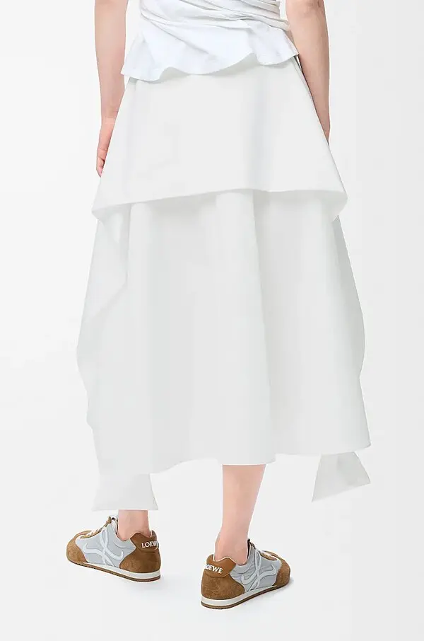 Loewe Wrap Skirt In Cotton Poplin