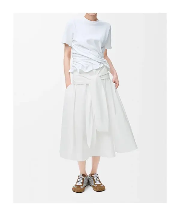 Loewe Wrap Skirt In Cotton Poplin