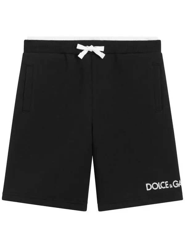 Dolce & Gabbana Logo Embroidered Track Shorts