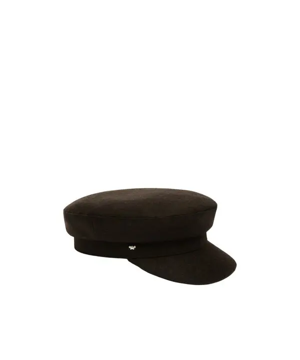 Max Mara Cloth Sailor Cap With Butterfly Embellishment - Black