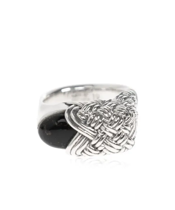 Bottega Veneta Intreccio Ring - White