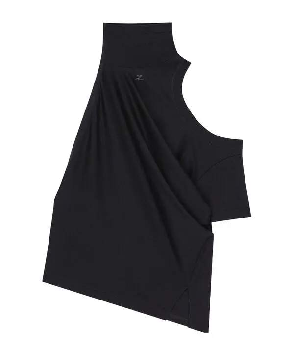 COURREGES Asymmetrical Cut-out Shoulder Blouse
