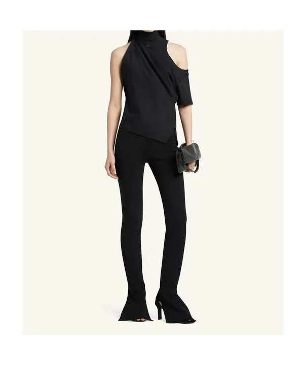 COURREGES Asymmetrical Cut-out Shoulder Blouse