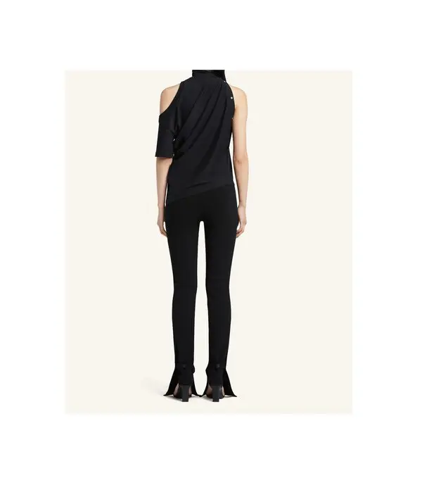 COURREGES Asymmetrical Cut-out Shoulder Blouse