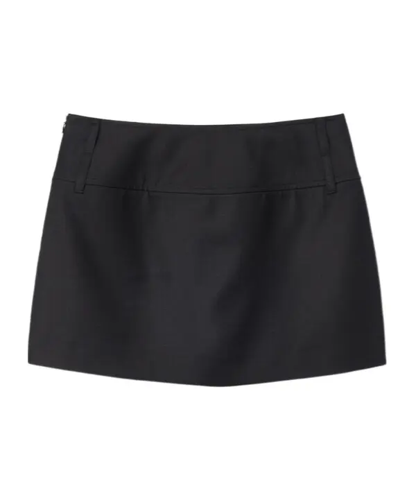 DUNST Belt Loop Midi Skirt - Black