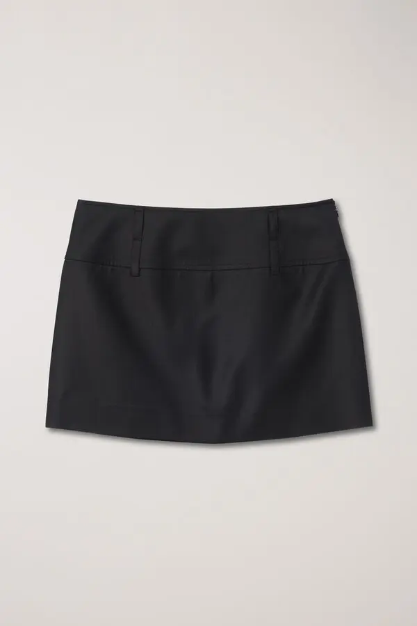 DUNST Belt Loop Midi Skirt - Black