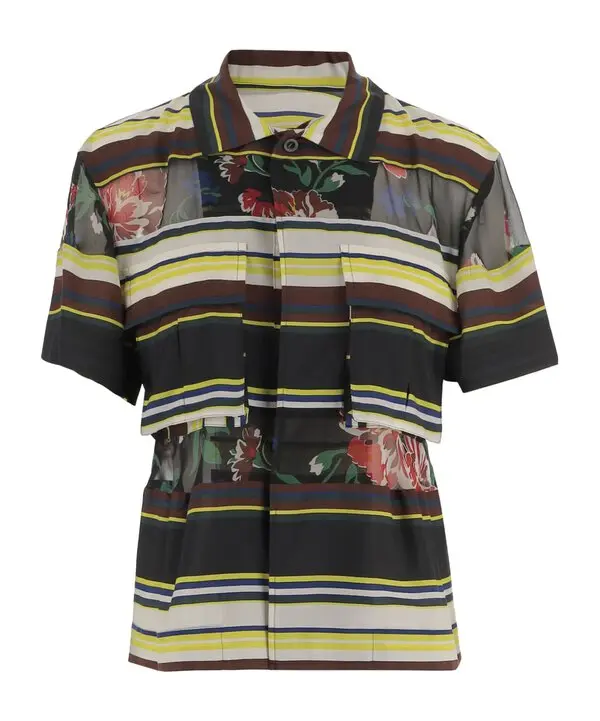Sacai Short Sleeve Printed Shirt