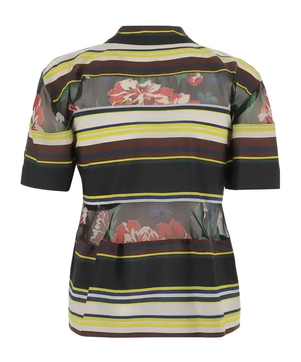 Sacai Short Sleeve Printed Shirt
