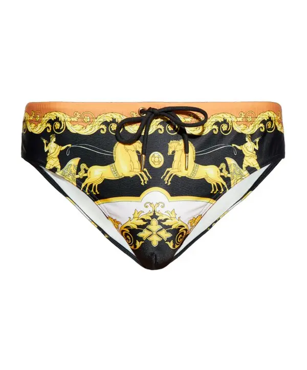 Versace Signature Baroccoflage Print Swim Trunks - Multi-color