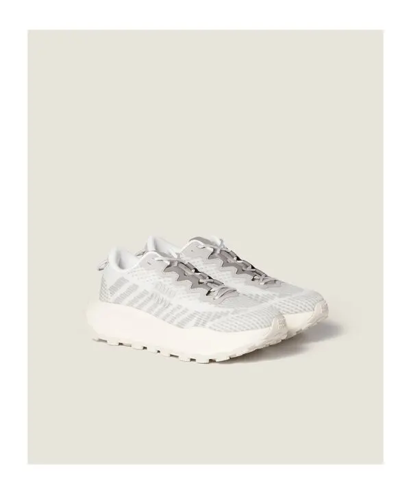 Miu Miu Lace-up Logo-embossed Technical Fabric Sneakers - Cloud Ash