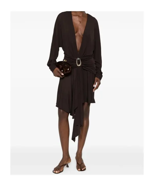 Christopher Esber Stone Pin Scarf Mini Dress - No
