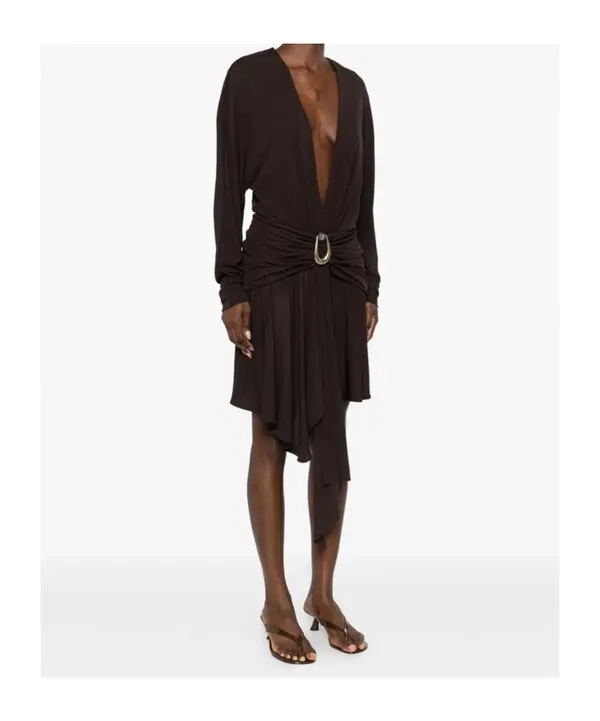 Christopher Esber Stone Pin Scarf Mini Dress - No