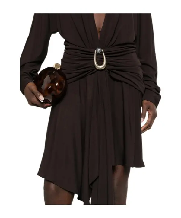 Christopher Esber Stone Pin Scarf Mini Dress - No