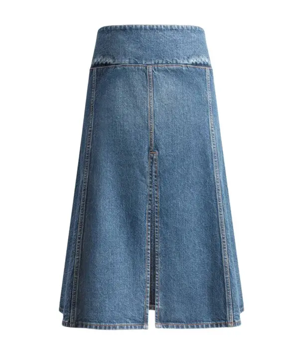 Alaïa Denim Slit Skirt - Blue