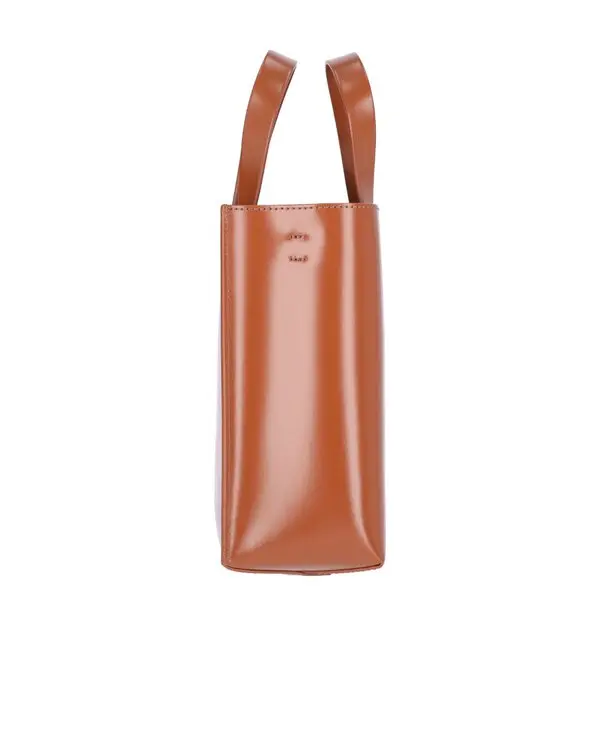 Marni Museo Logo Printed Mini Tote Bag - Brown
