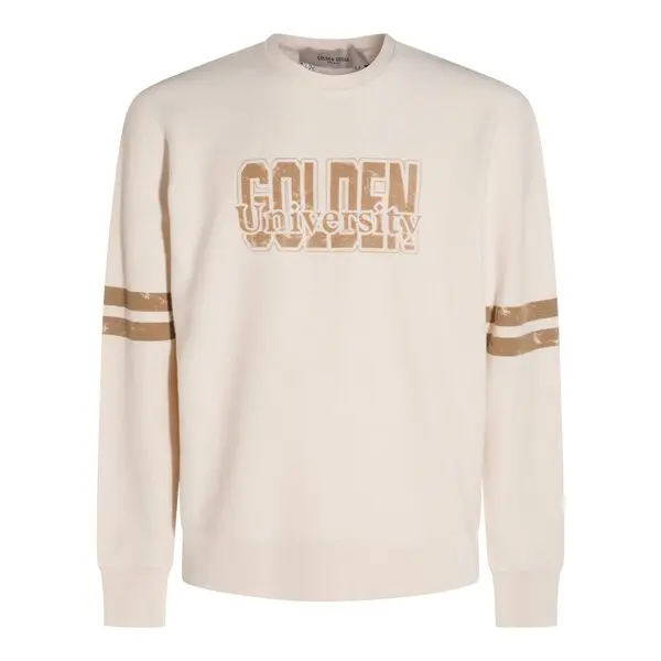 GOLDEN GOOSE Logo Printed Crewneck Sweatshirt - Pink