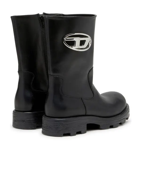 DIESEL® D-hammer Bkr D Leather Boots - Black