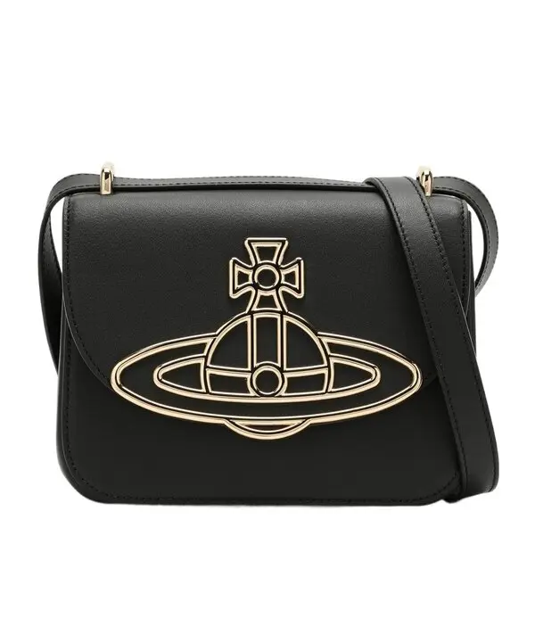 VIVIENNE WESTWOOD Linda Orb Plaque Small Crossbody Bag - Black