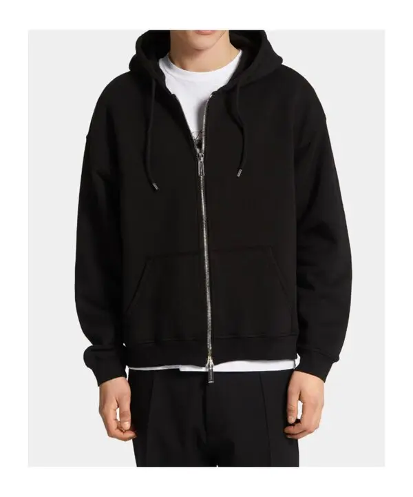 Dsquared2 Relaxed Fit Zipped Hoodie With Drawstring