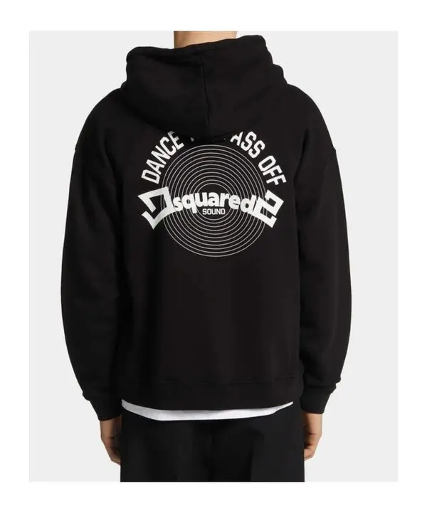Dsquared2 Relaxed Fit Zipped Hoodie With Drawstring