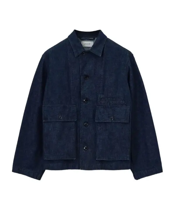 LEMAIRE Buttoned Denim Jacket - Denim Indigo